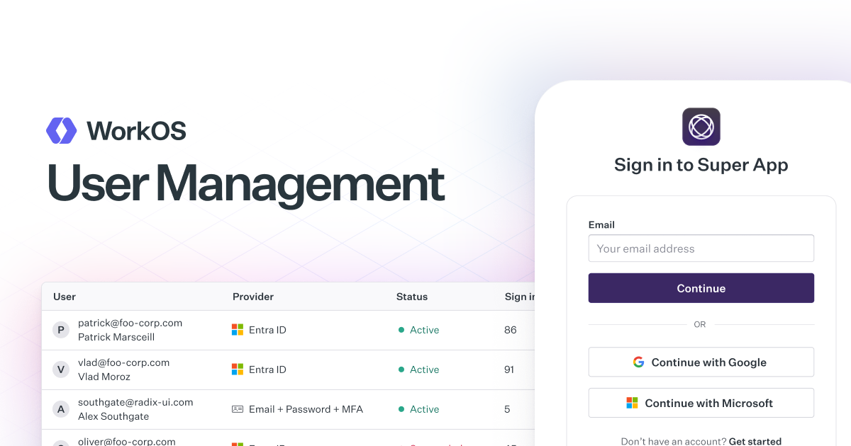 User Management — WorkOS